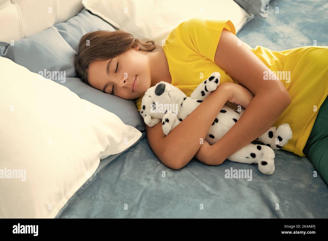 Beautiful preteen girl lying on hi-res stock photography and images - Alamy
