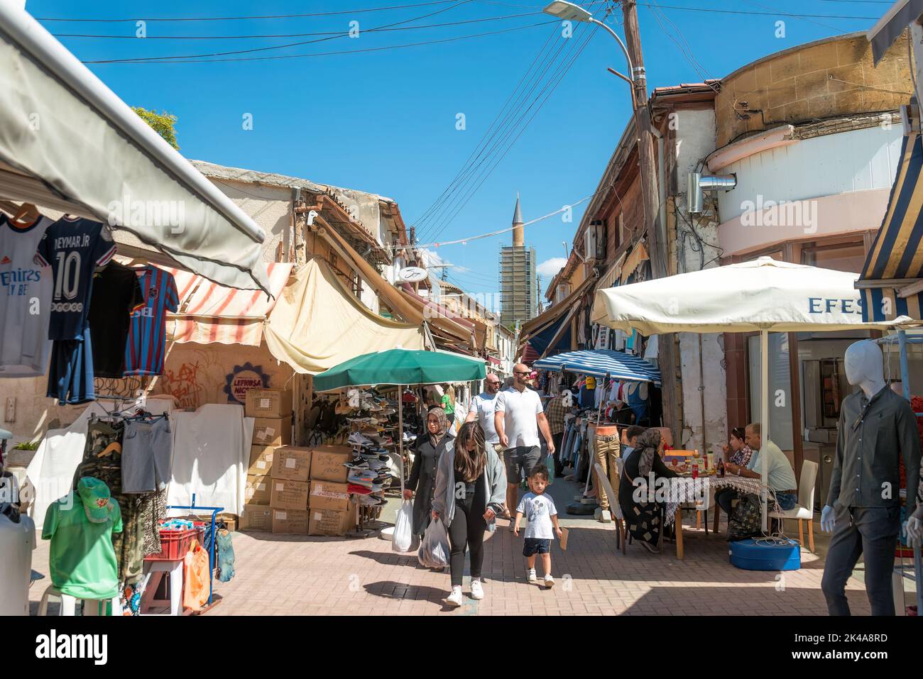 Nicosia, Cyprus - October 24, 2022: Bazaar on occupied northern part of ...