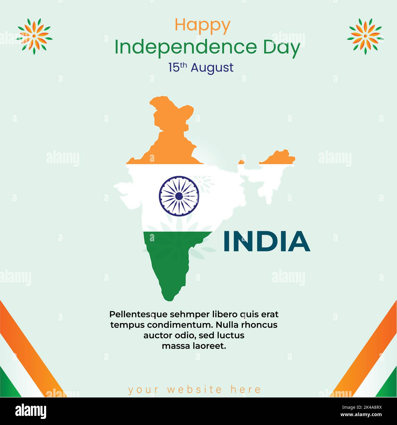 An illustrated template for the India Independence Day celebration with ...