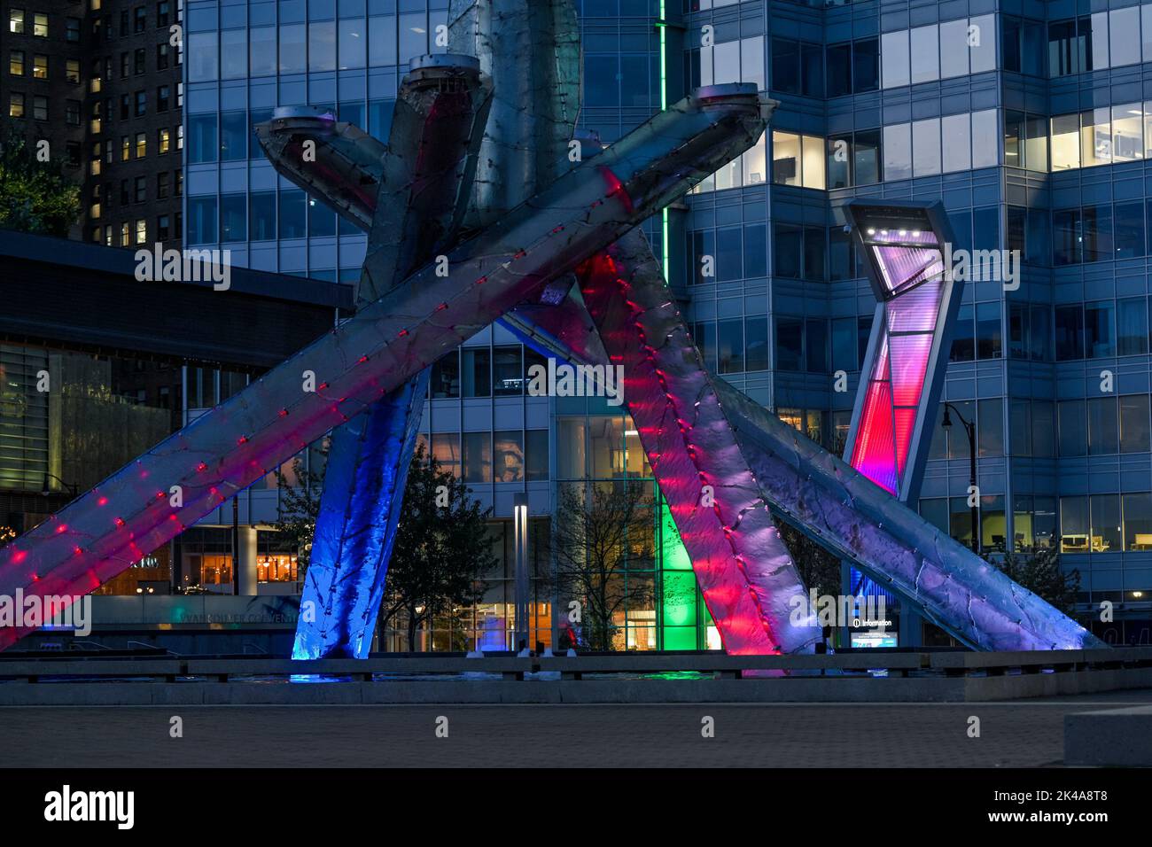 Olympic Cauldron, Jack Poole Plaza, Vancouver, British Columbia, Canada ...