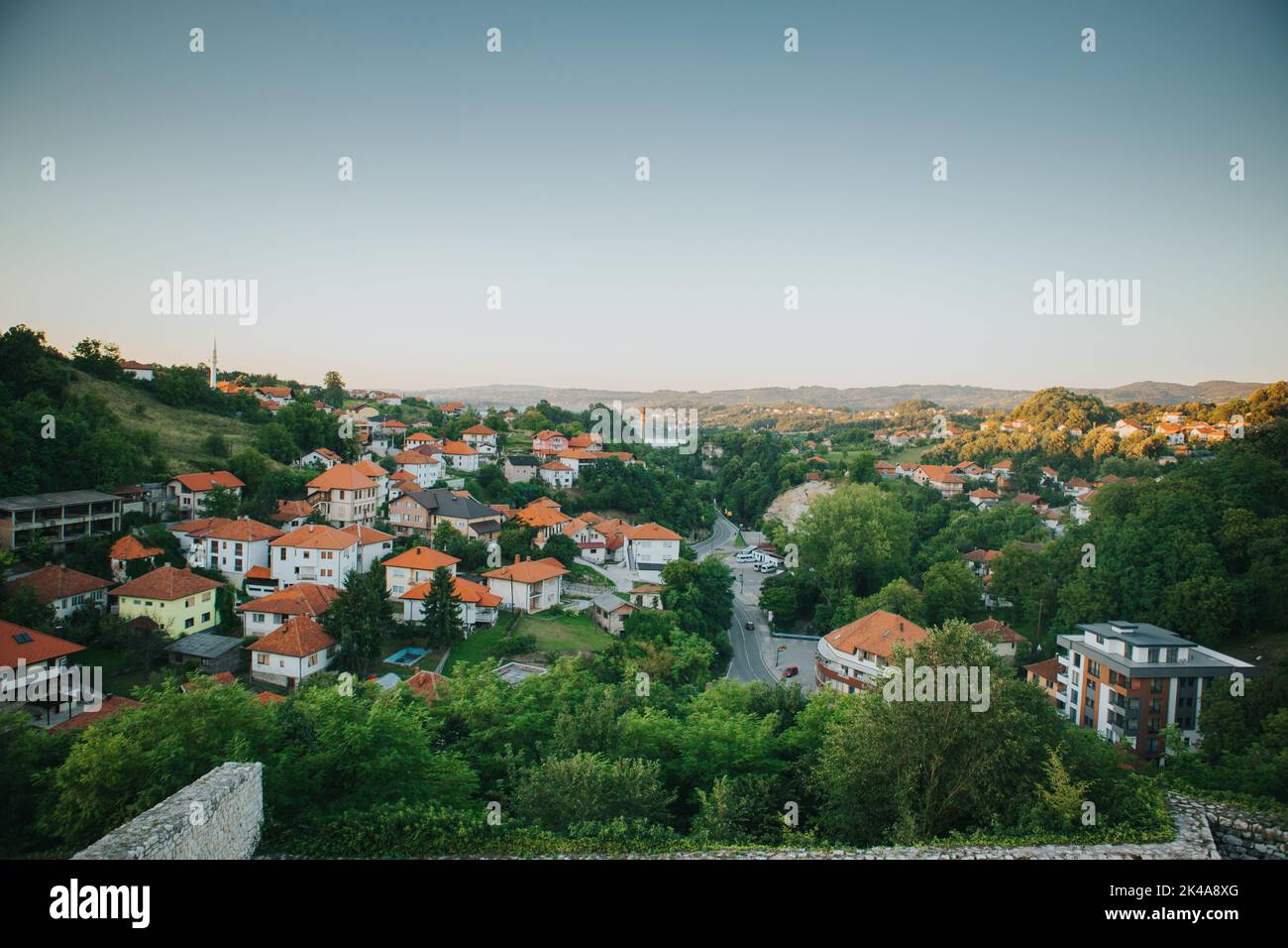 An aerial view of Tesanj town in Bosnia and Herzegovina Stock Photo - Alamy