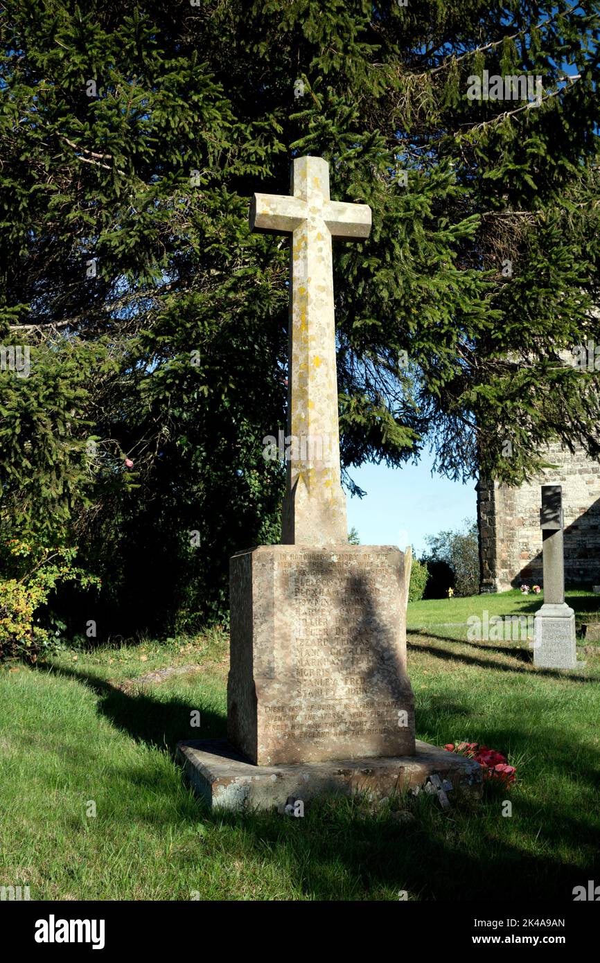 The war memorial in St. Michael and All Angels churchyard, Ufton ...
