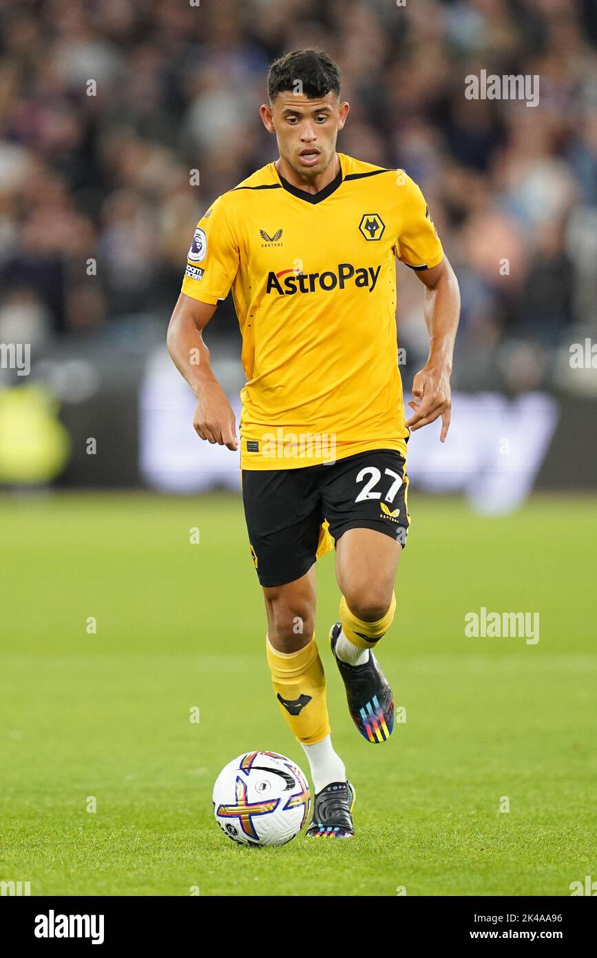 Wolverhampton Wanderers' Matheus Nunes in action during the Premier ...