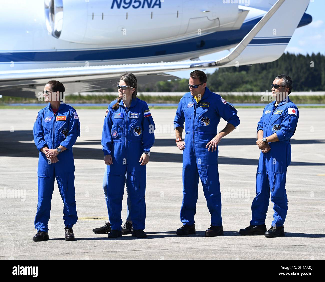NASA's fifth crew arrive at the Kennedy Space Center, Florida on ...