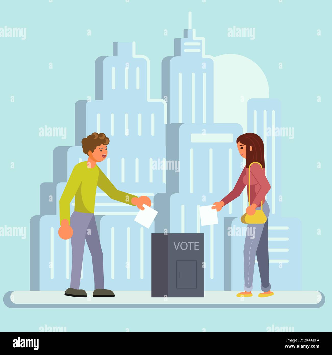 Voting and election concept vector flat illustration Stock Vector Image ...