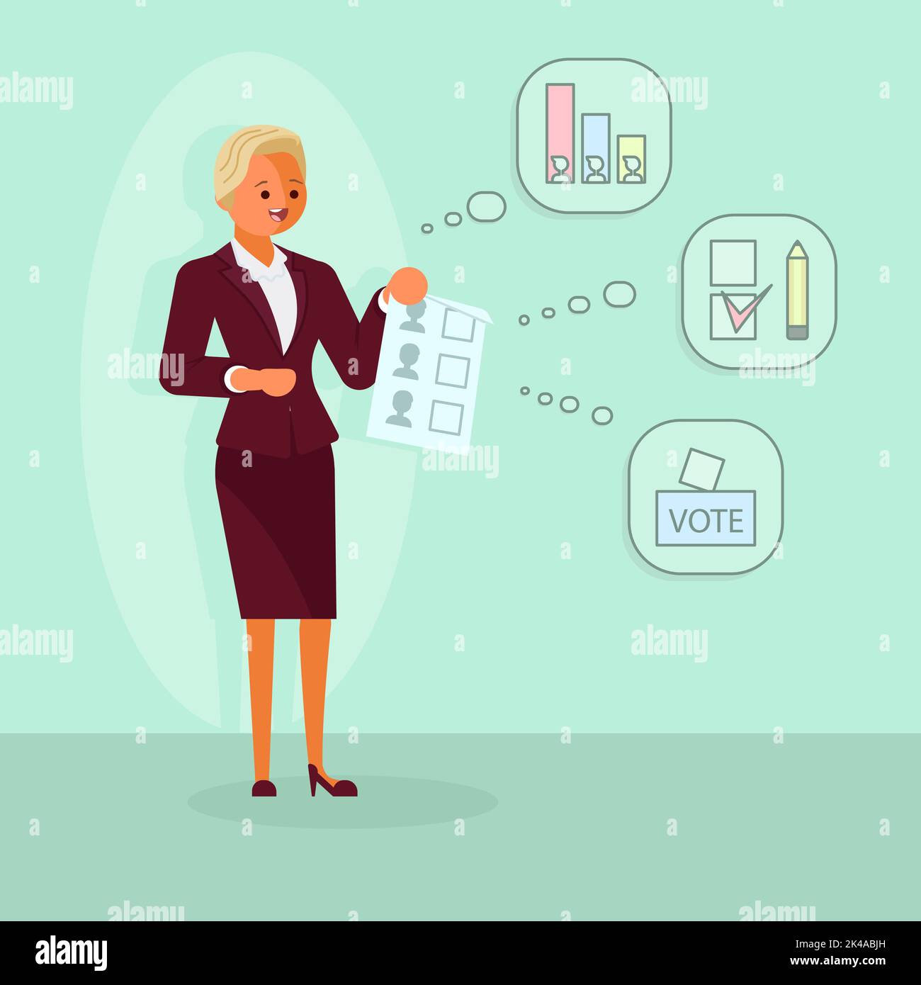 Election campaign concept vector flat style illustration Stock Vector ...