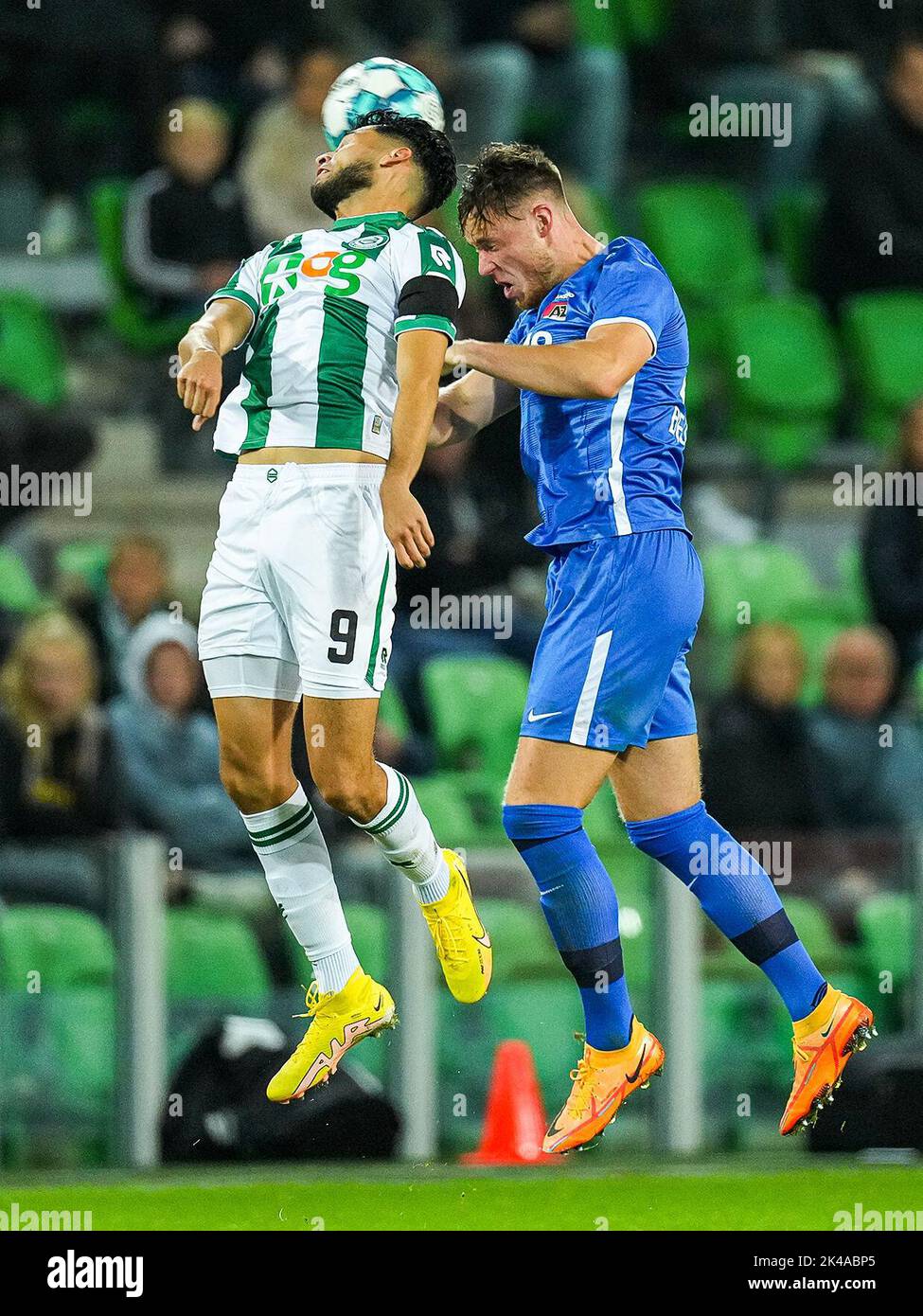 GRONINGEN - (lr) Ricardo Pepi of FC Groningen, Sam Beukema or AZ ...