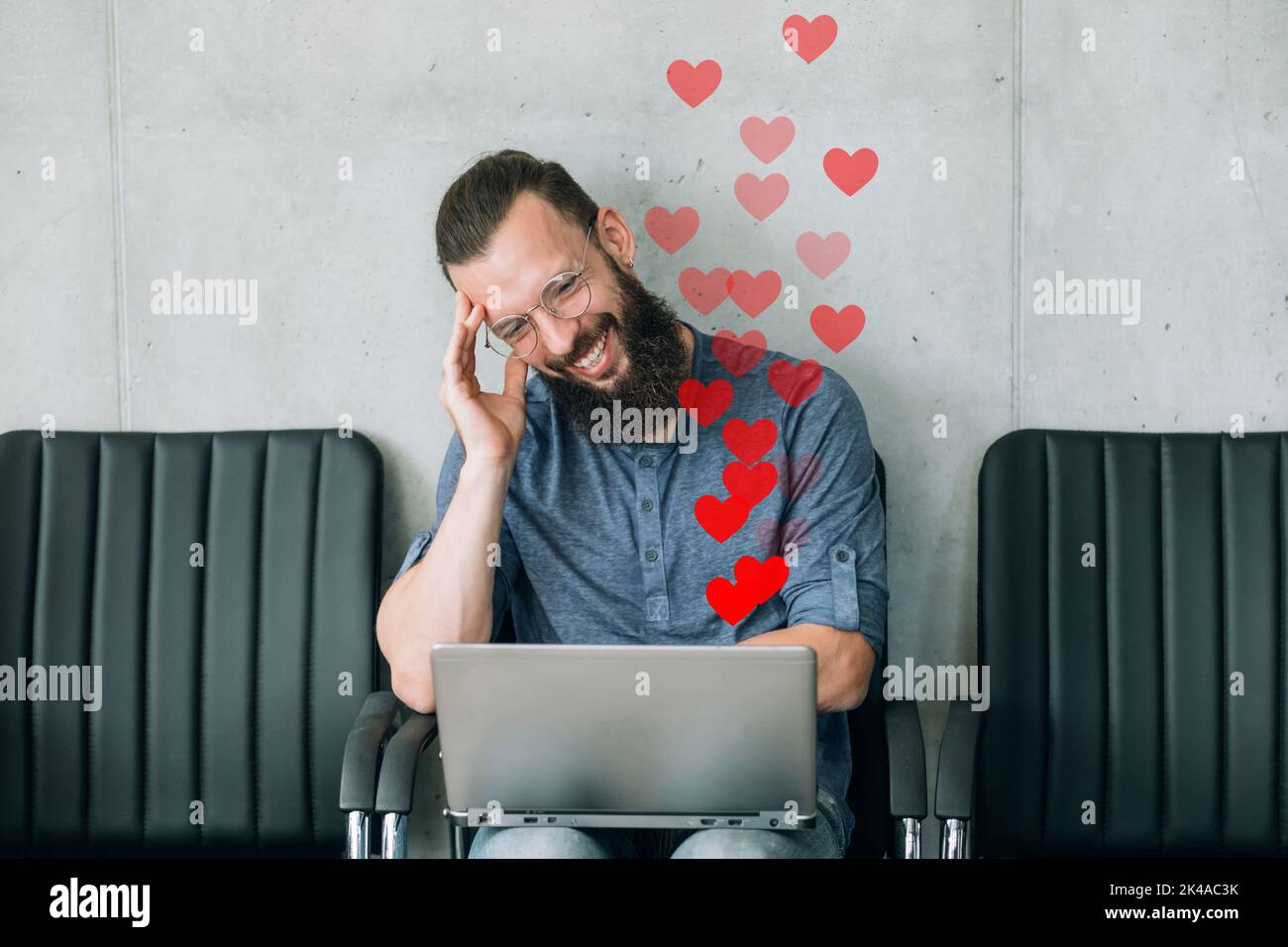 Fun network content. Positive feedback. Social media entertainment ...