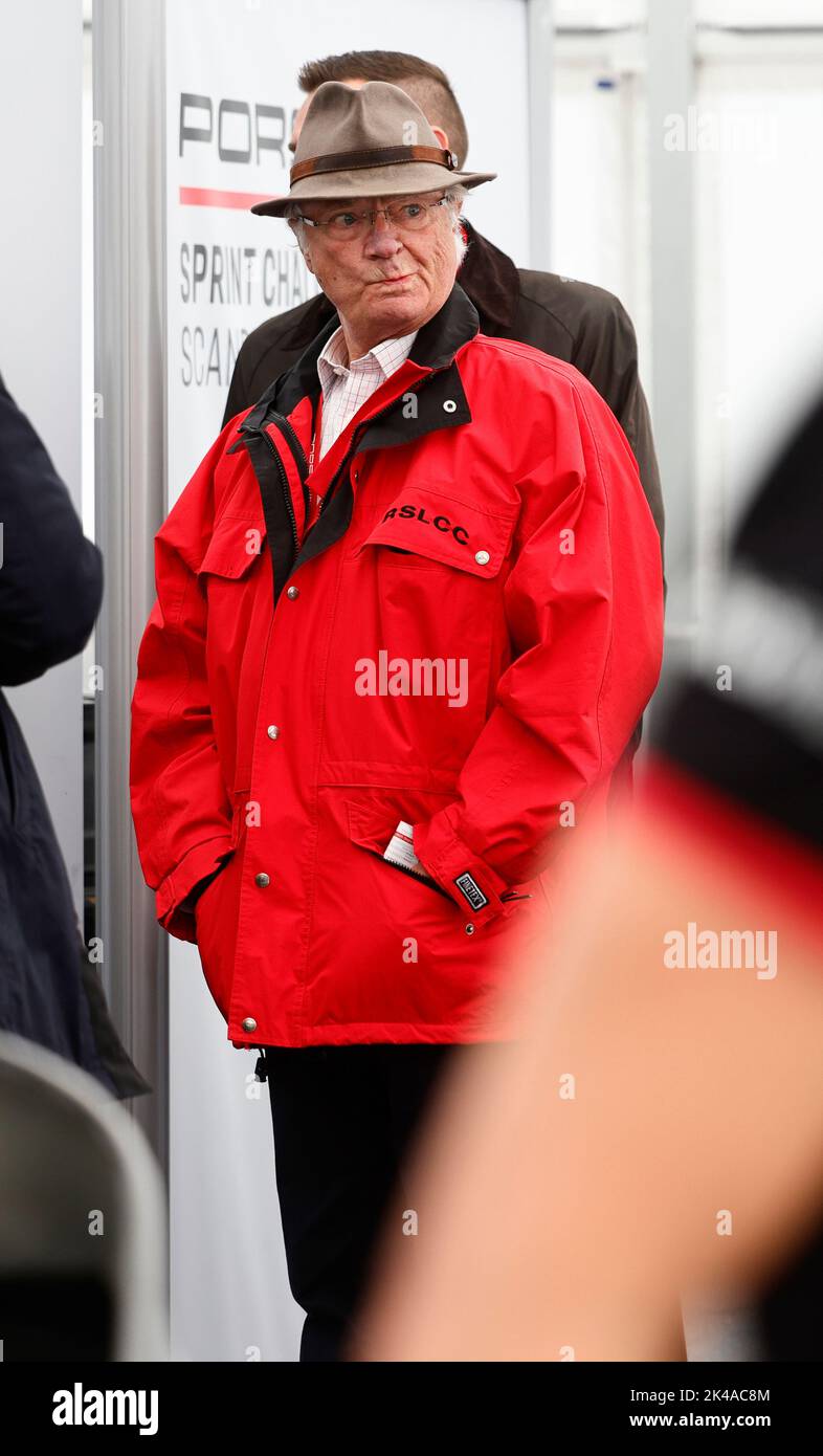 King Carl Gustaf after race 2 of the Porsche Sprint Challenge which ...