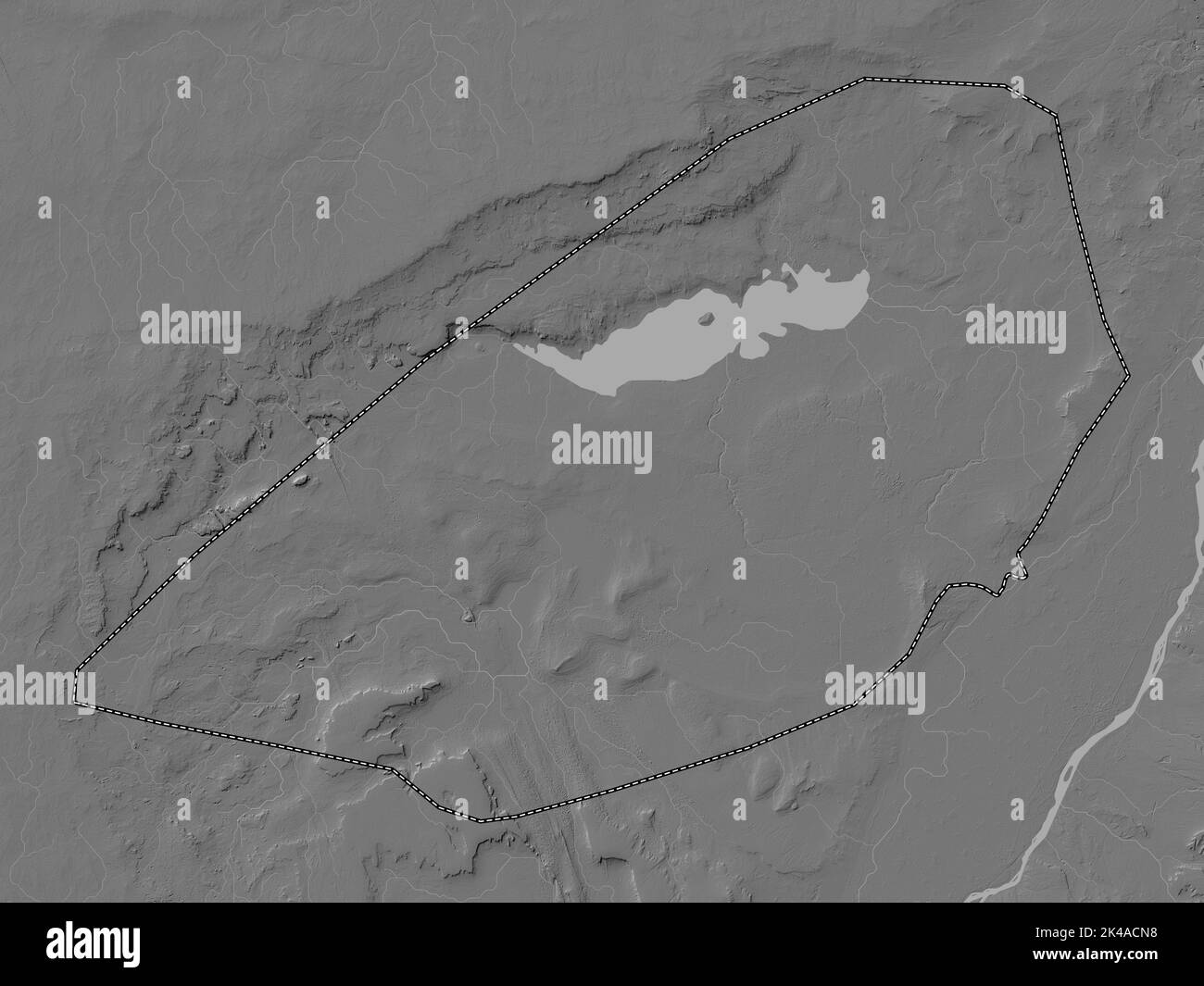 Al Fayyum, governorate of Egypt. Bilevel elevation map with lakes and ...