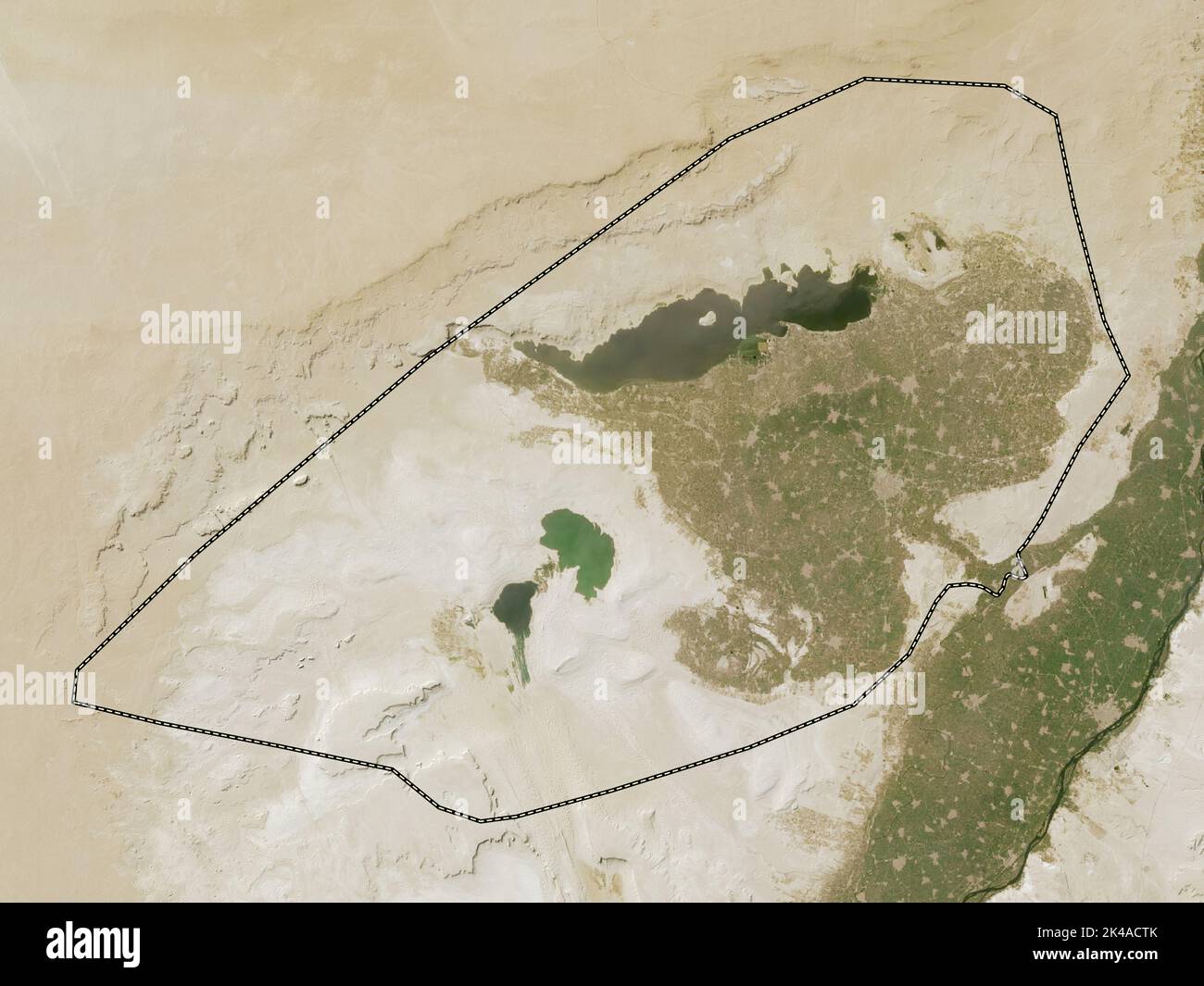 Al Fayyum, governorate of Egypt. Low resolution satellite map Stock ...
