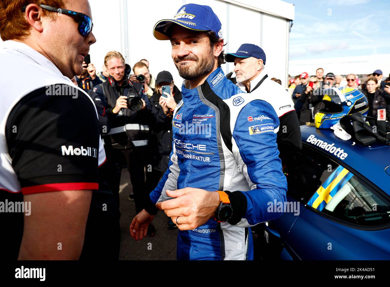 Prince Carl Philip during the Porsche Sprint Challenge which Prince ...