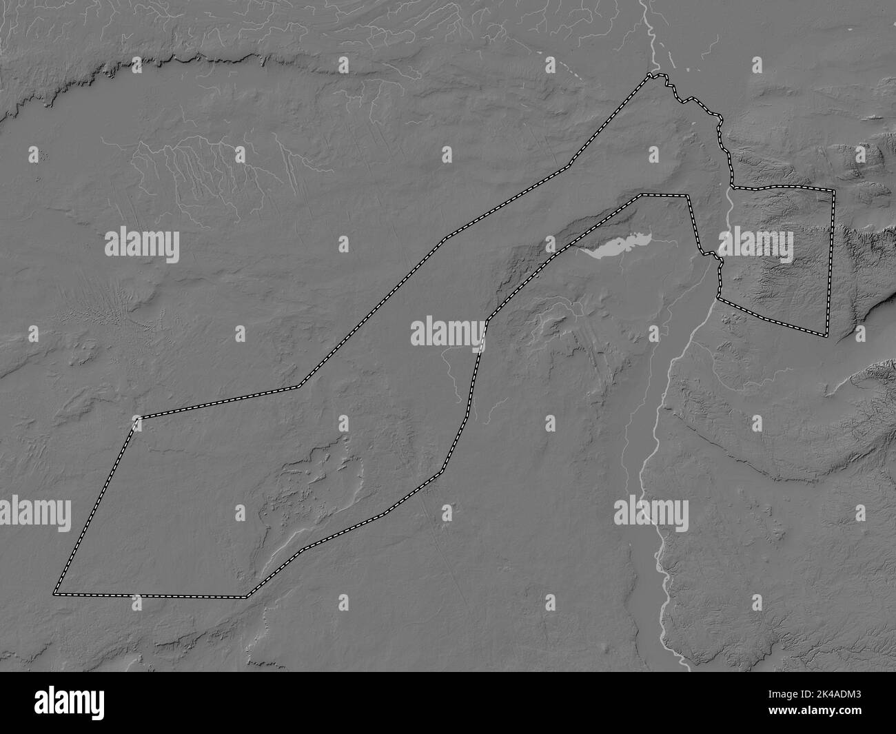 Al Jizah, governorate of Egypt. Bilevel elevation map with lakes and ...