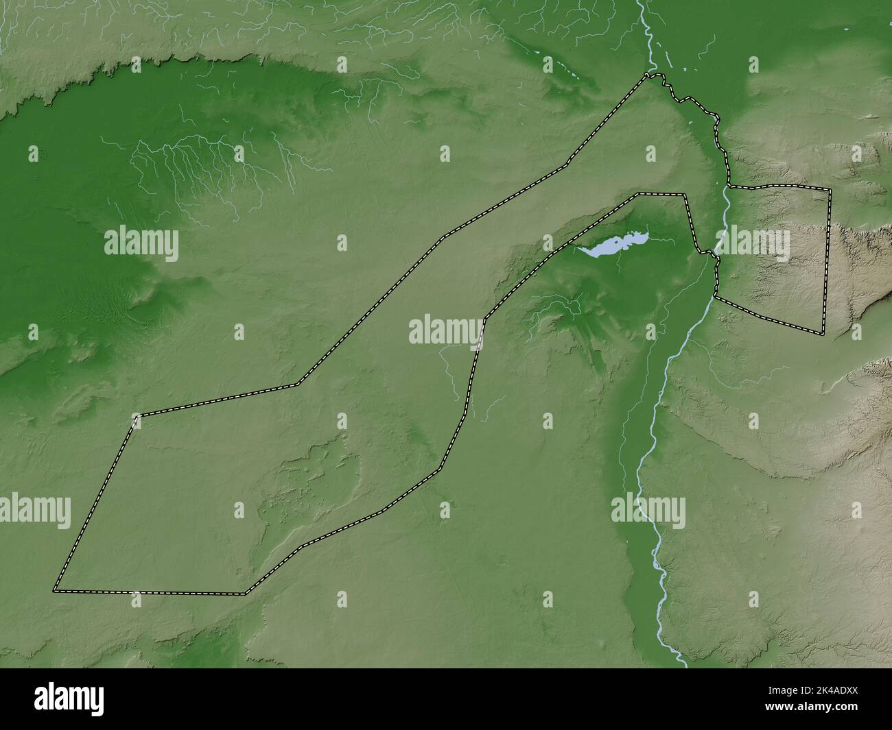 Al Jizah, governorate of Egypt. Elevation map colored in wiki style ...
