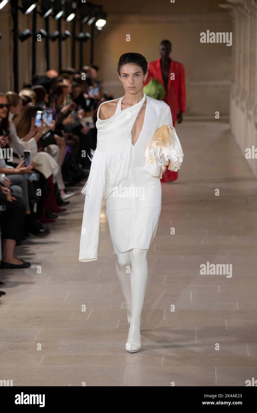 Model Marilou Hanriot walks on the runway at the Victoria Beckham ...