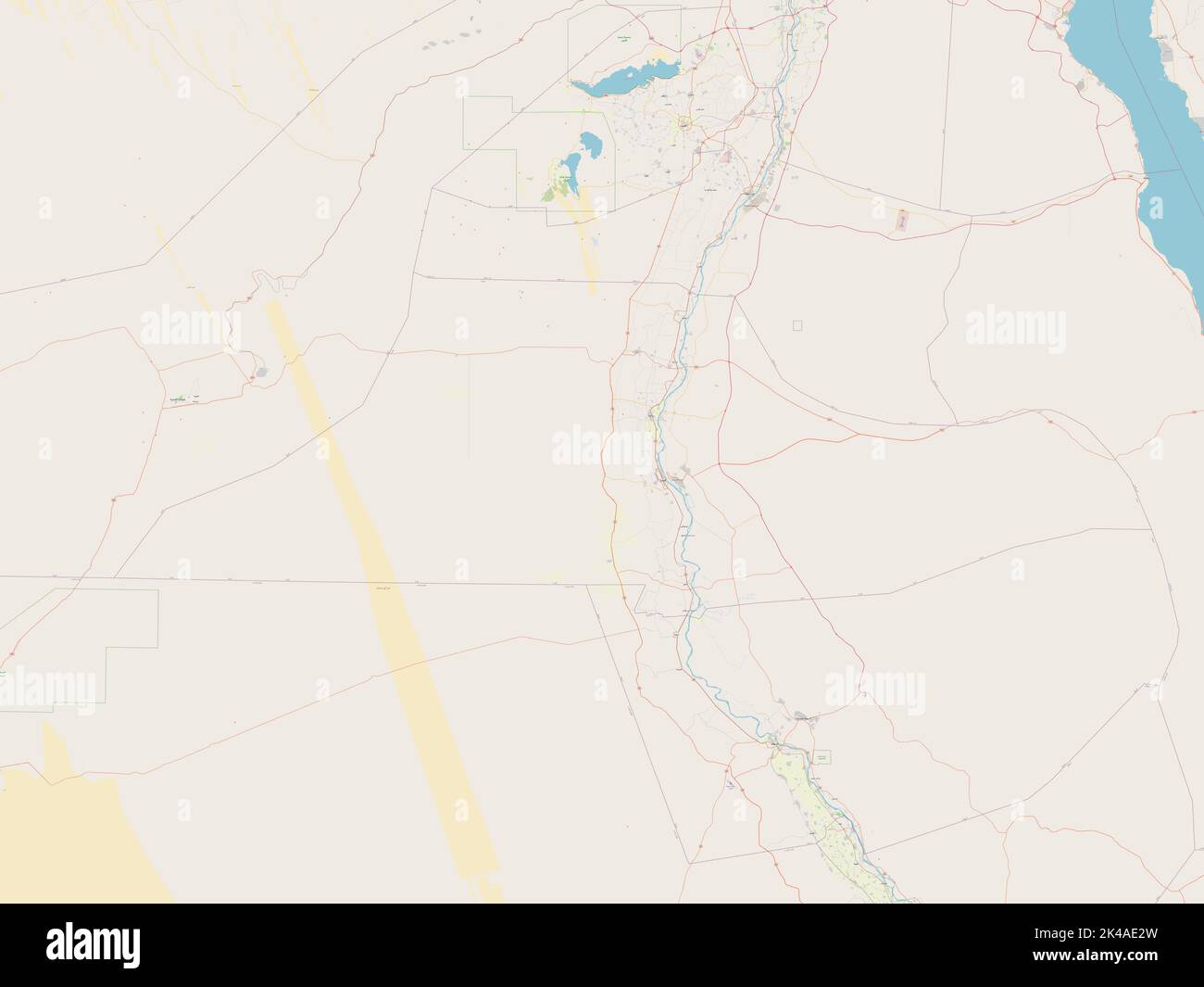 Al Minya, governorate of Egypt. Open Street Map Stock Photo - Alamy