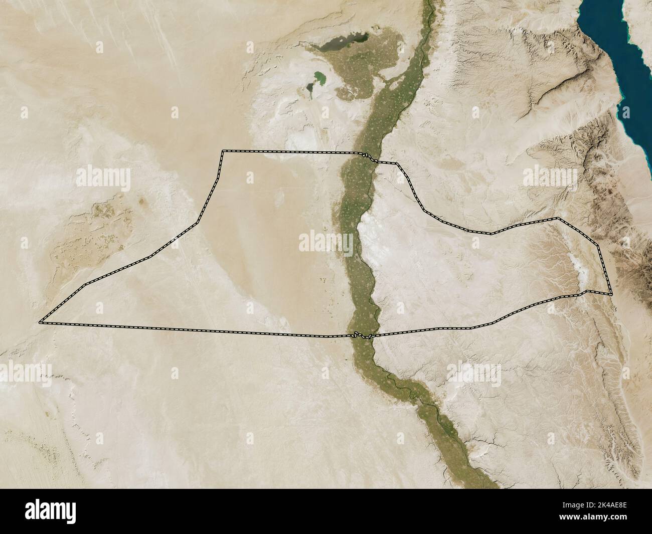 Al Minya, governorate of Egypt. Low resolution satellite map Stock ...