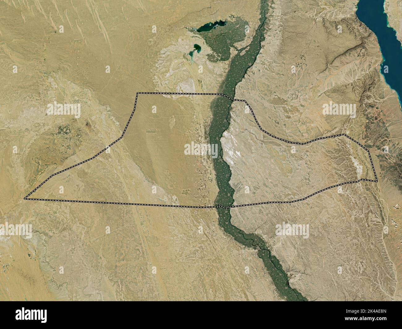 Al Minya, governorate of Egypt. High resolution satellite map Stock ...