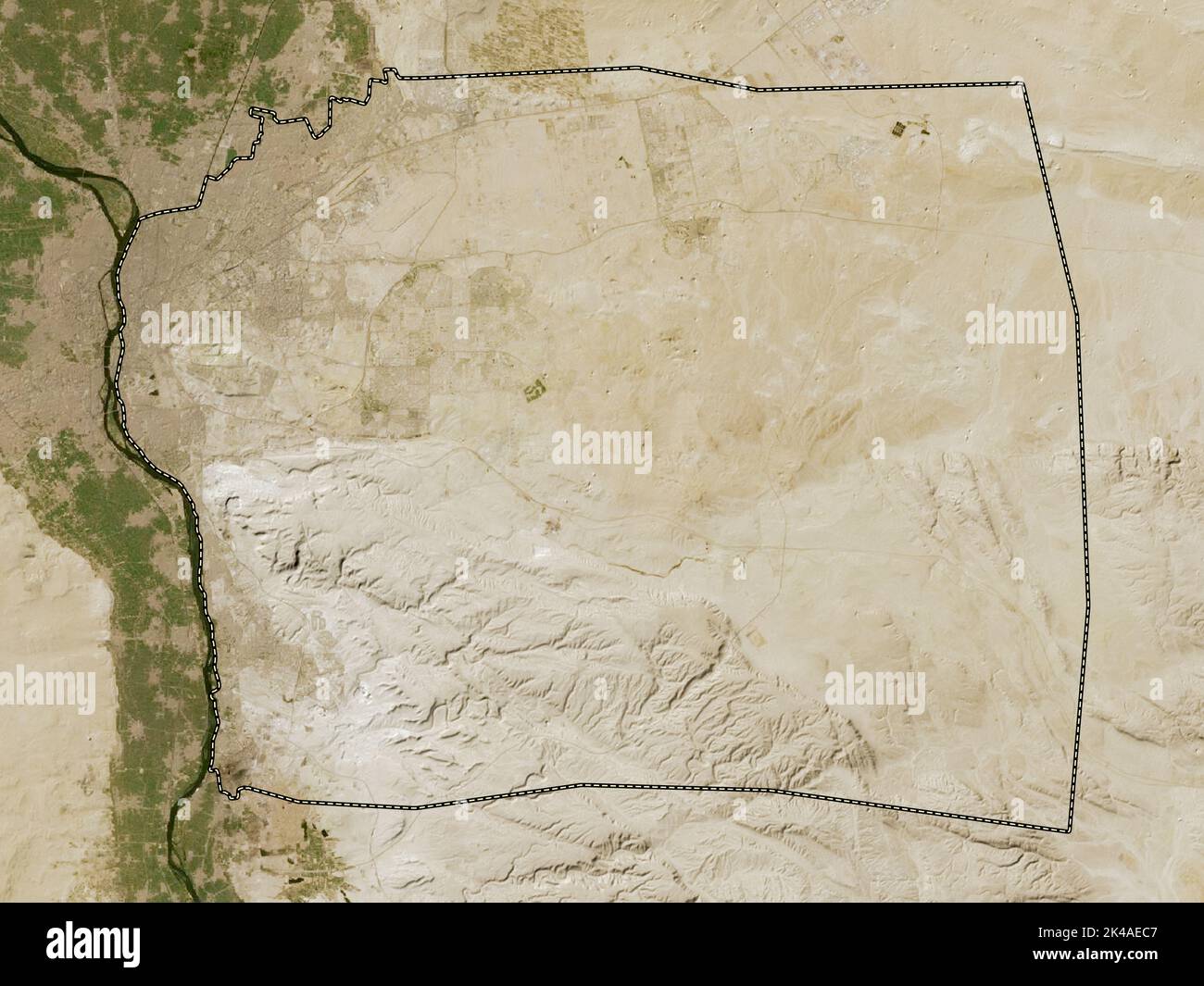 Al Qahirah, governorate of Egypt. Low resolution satellite map Stock ...