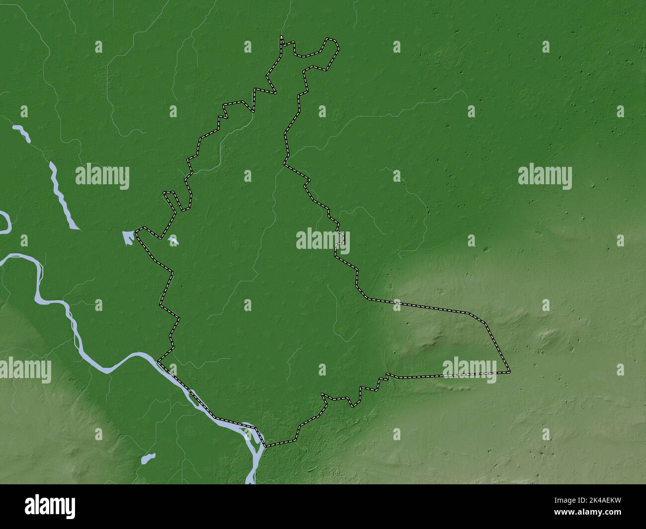 Al Qalyubiyah, governorate of Egypt. Elevation map colored in wiki ...