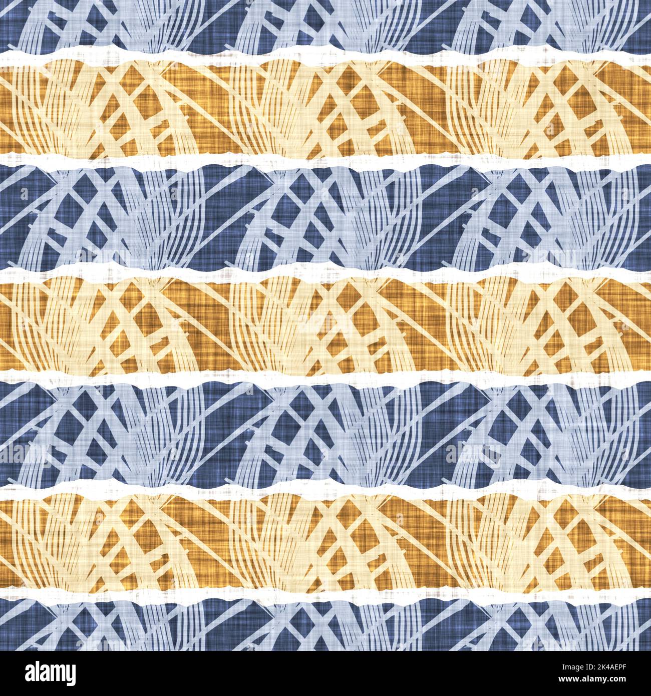 Seamless French country kitchen stripe fabric pattern print. Blue ...