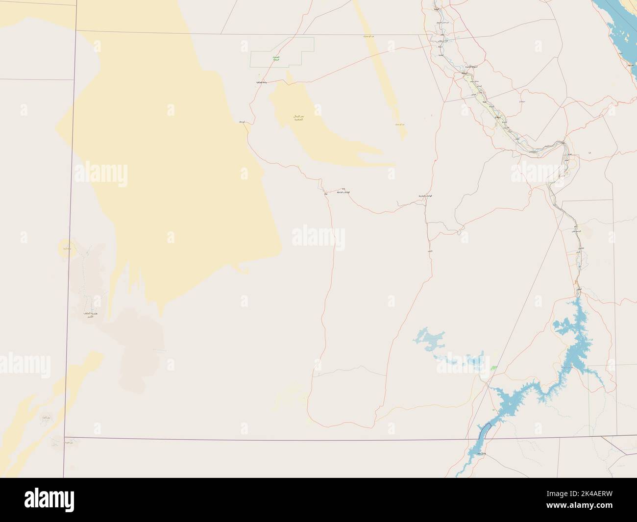 Al Wadi al Jadid, governorate of Egypt. Open Street Map Stock Photo - Alamy