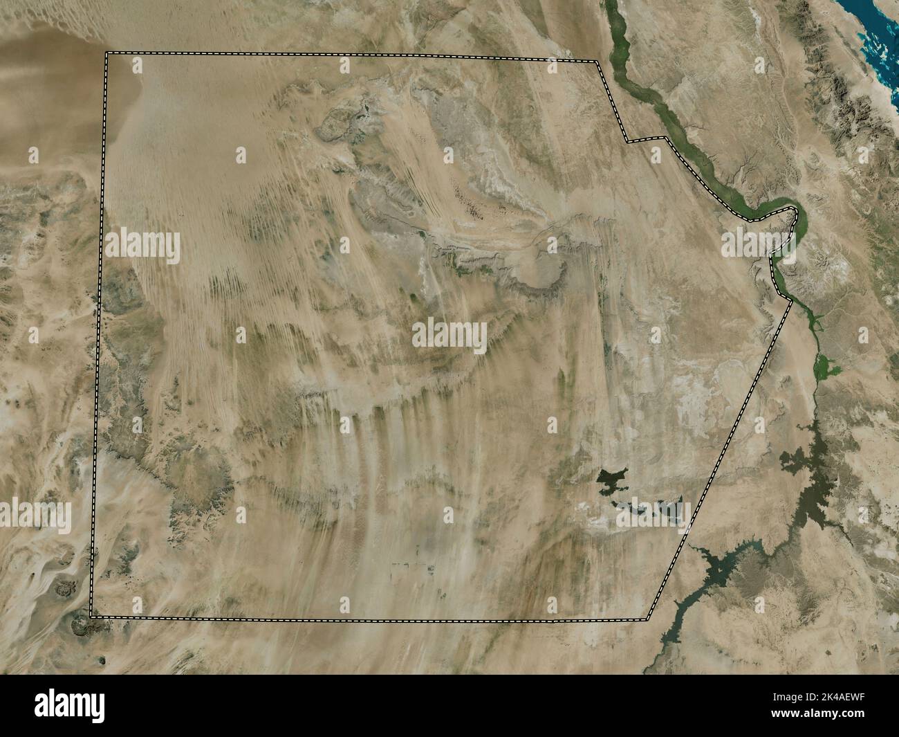 Al Wadi al Jadid, governorate of Egypt. High resolution satellite map ...