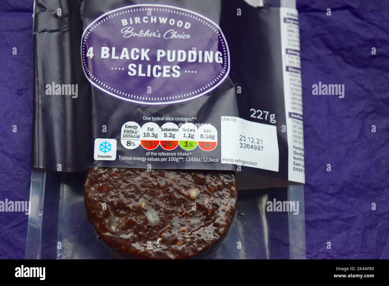 Slices blood pudding black hi-res stock photography and images - Alamy
