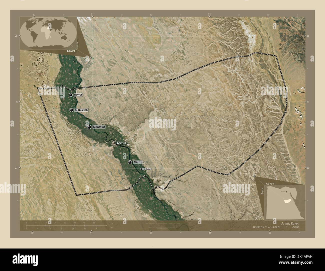 Asyut outline map hi-res stock photography and images - Alamy