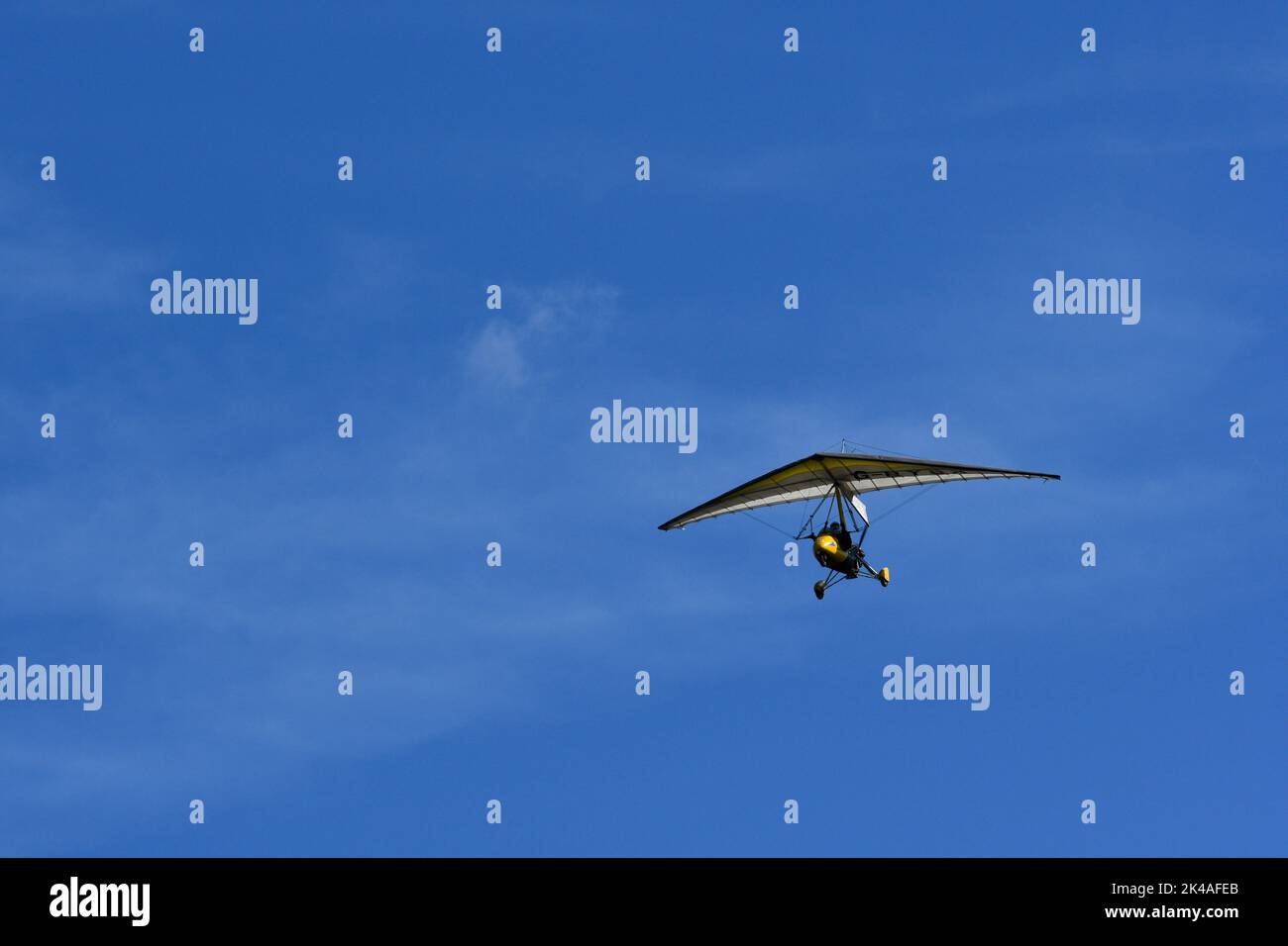 microlight flying in the sky Stock Photo - Alamy