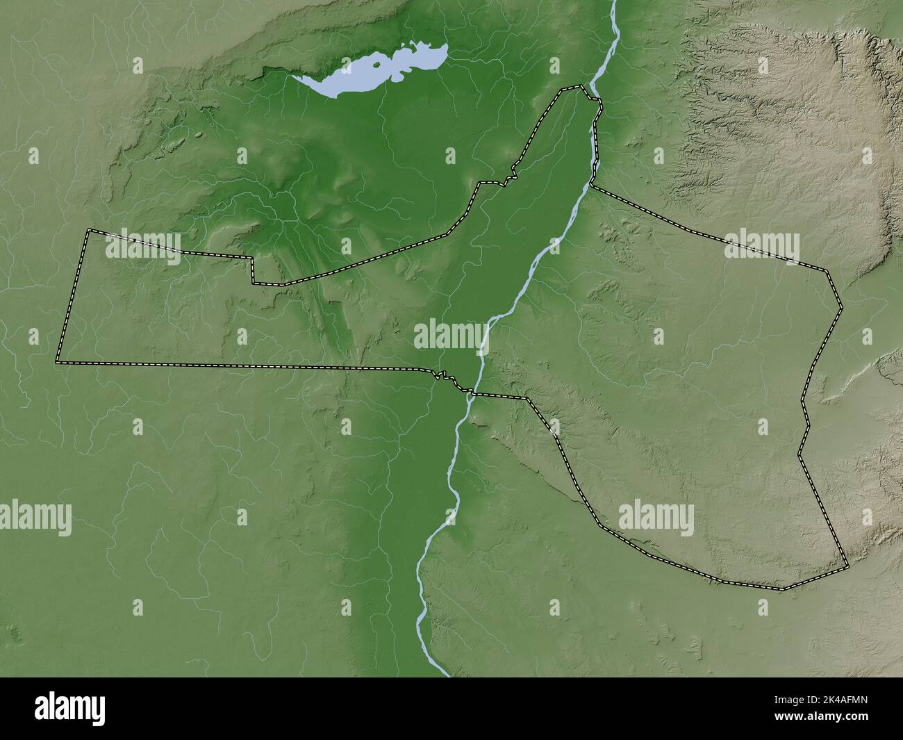 Bani Suwayf, governorate of Egypt. Elevation map colored in wiki style ...