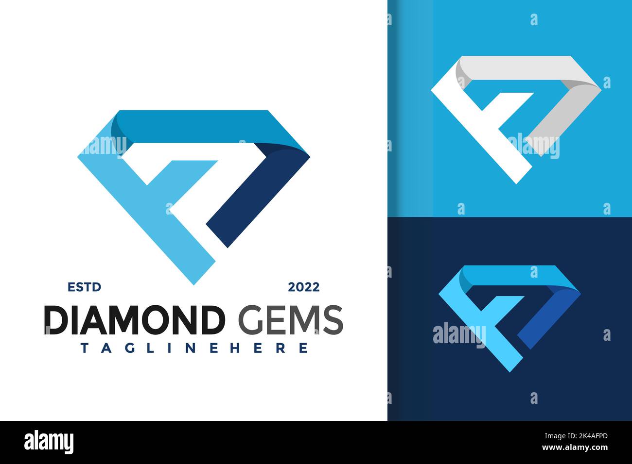 A vector illustration of a set of diamond gems Stock Vector Image & Art ...