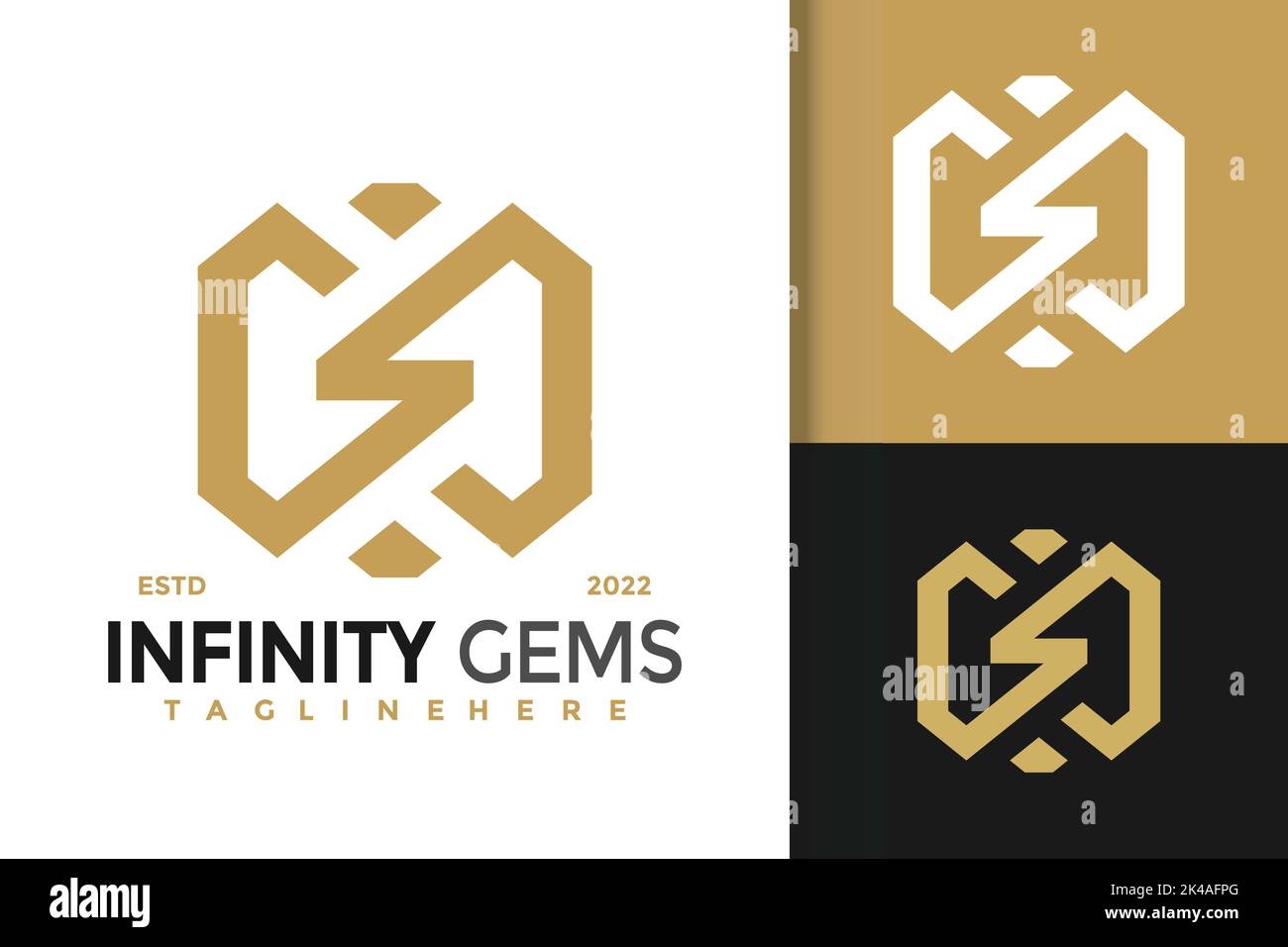 A vector illustration of a set of infinity gems Stock Vector Image ...