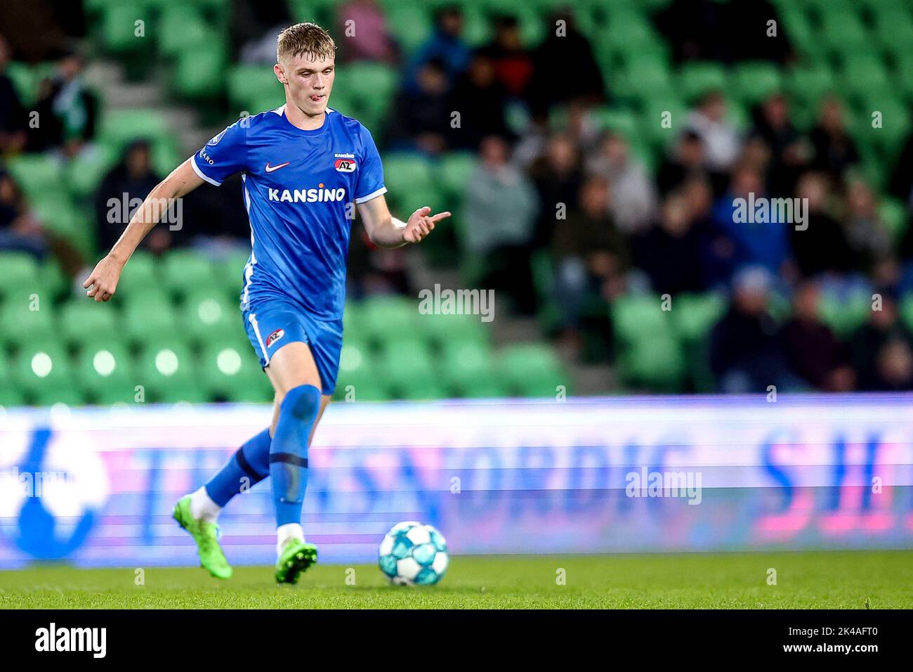 GRONINGEN, NETHERLANDS - OCTOBER 1: Maxim Dekker of AZ Alkmaar during ...