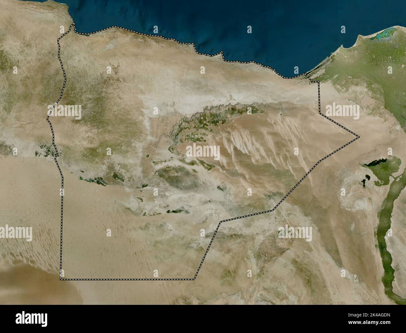 Matrouh, governorate of Egypt. High resolution satellite map Stock ...