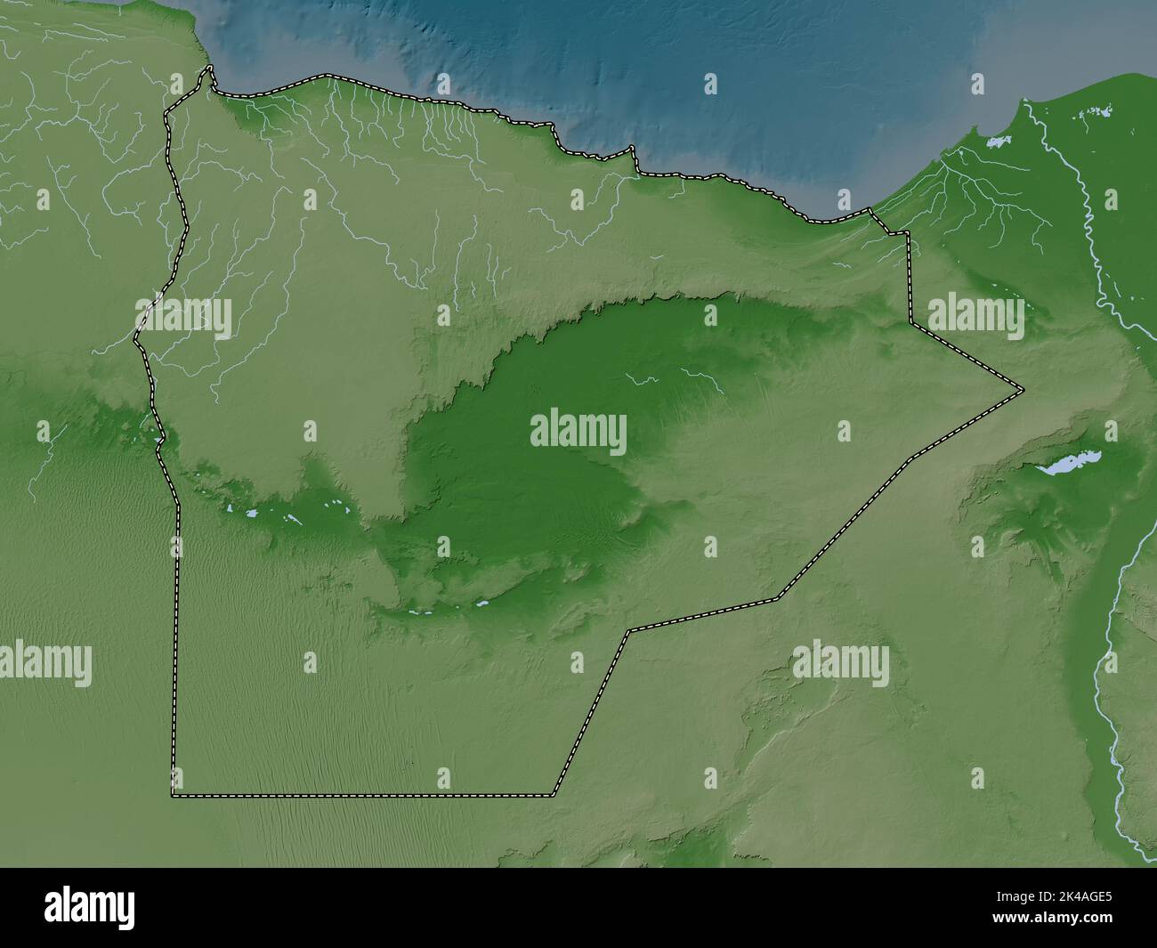 Matrouh, governorate of Egypt. Elevation map colored in wiki style with ...
