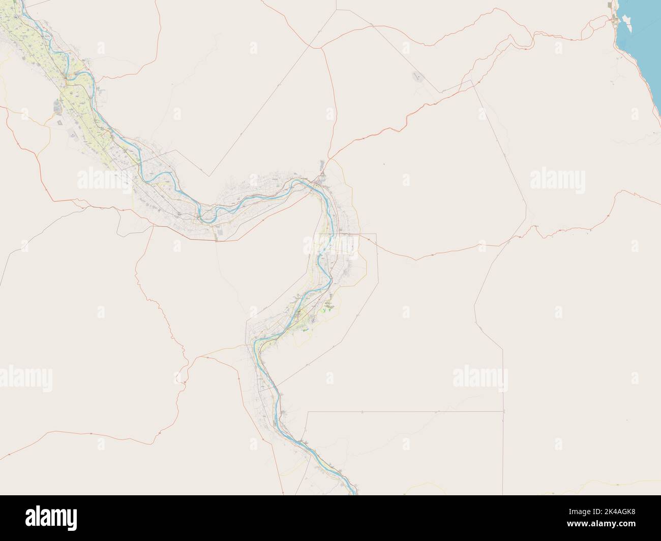Qina, governorate of Egypt. Open Street Map Stock Photo - Alamy