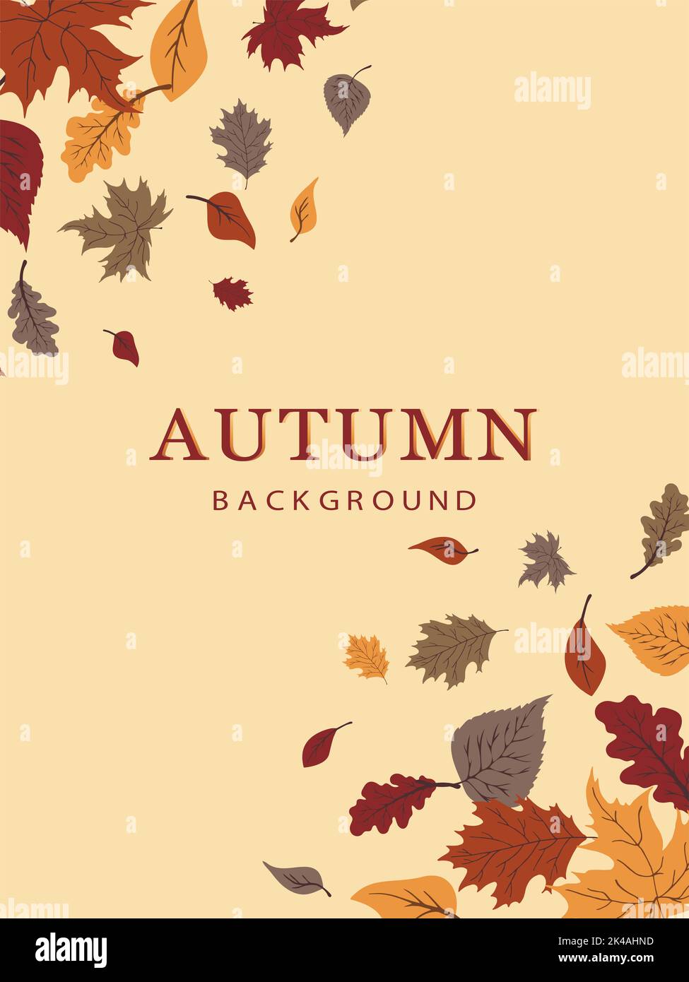 Autumn background with leaves. Can be used for poster, banner, flyer ...