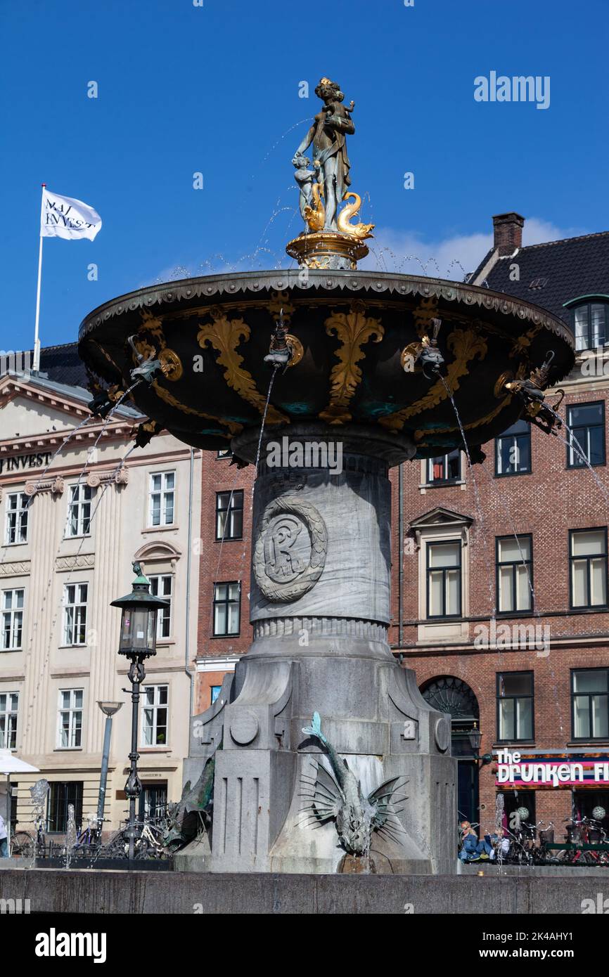 Caritas fountain in downtown Copenhagen, Denmar Stock Photo - Alamy
