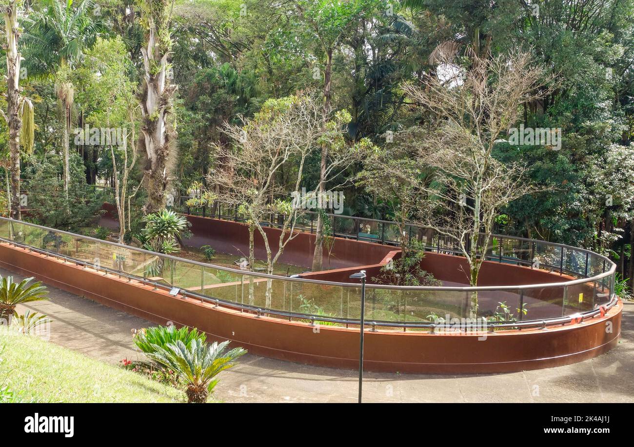 serpentarium of Instituto Butantan in Sao Paulo, Brazil. Center of ...