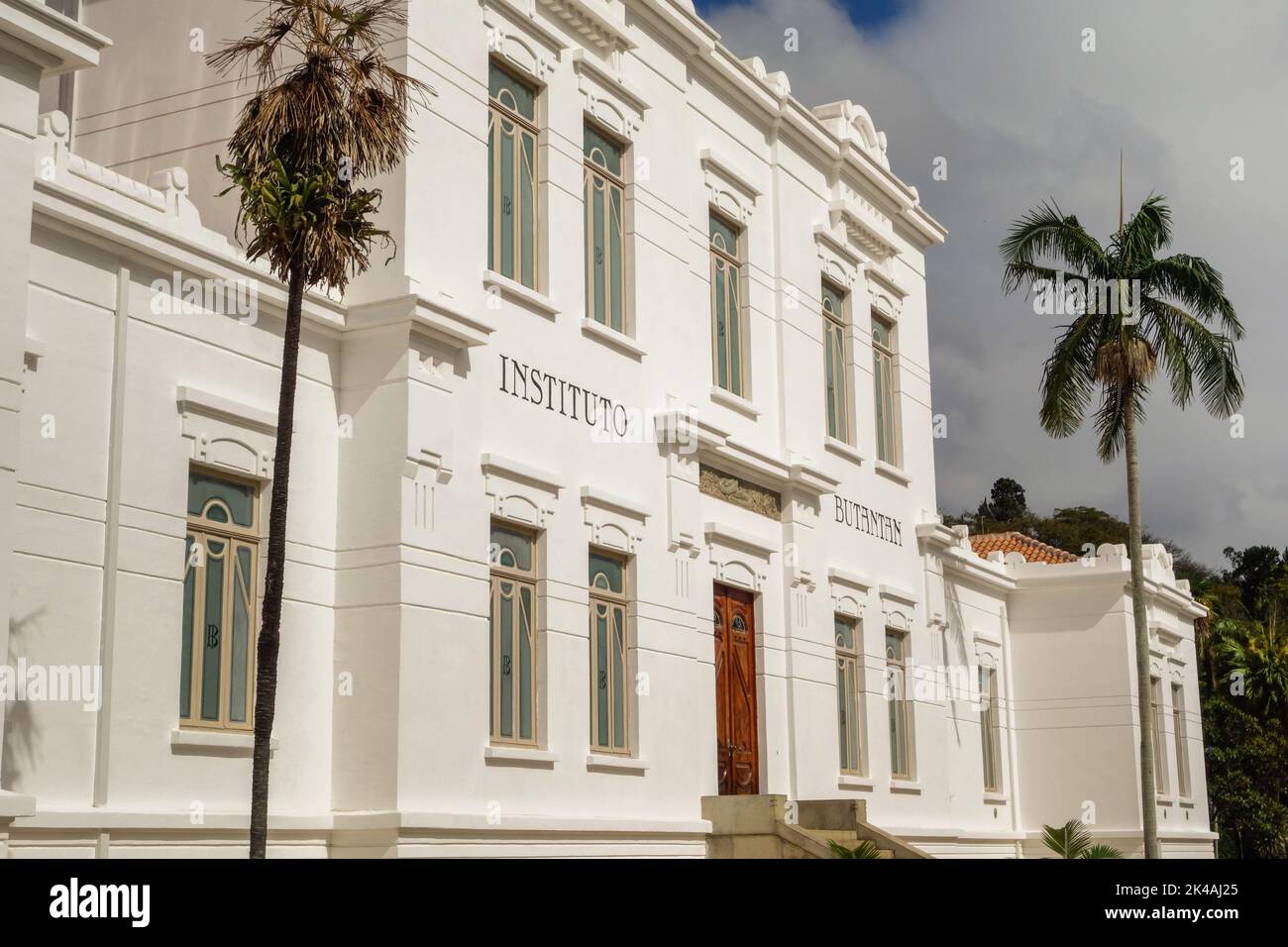facade of Instituto Butantan building in Sao Paulo,. Center of ...