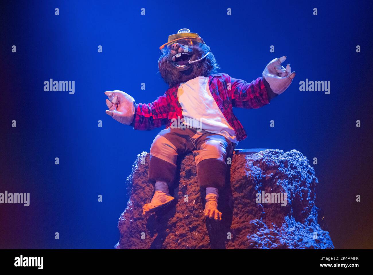 Cologne, Germany. 01st Oct, 2022. The character "The Mole" is on stage ...