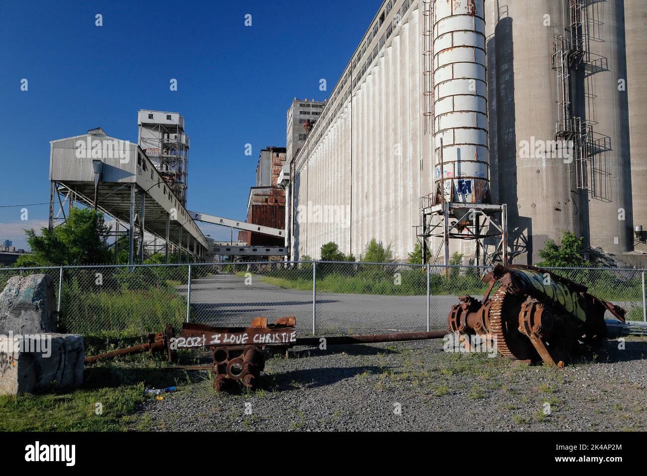 Industrial architecture, grain silo, Old Port, Montreal, Province of ...
