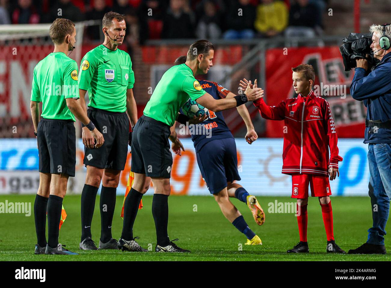ENSCHEDE, NETHERLANDS - OCTOBER 1: Assistant Referee Hessel Steegstra ...