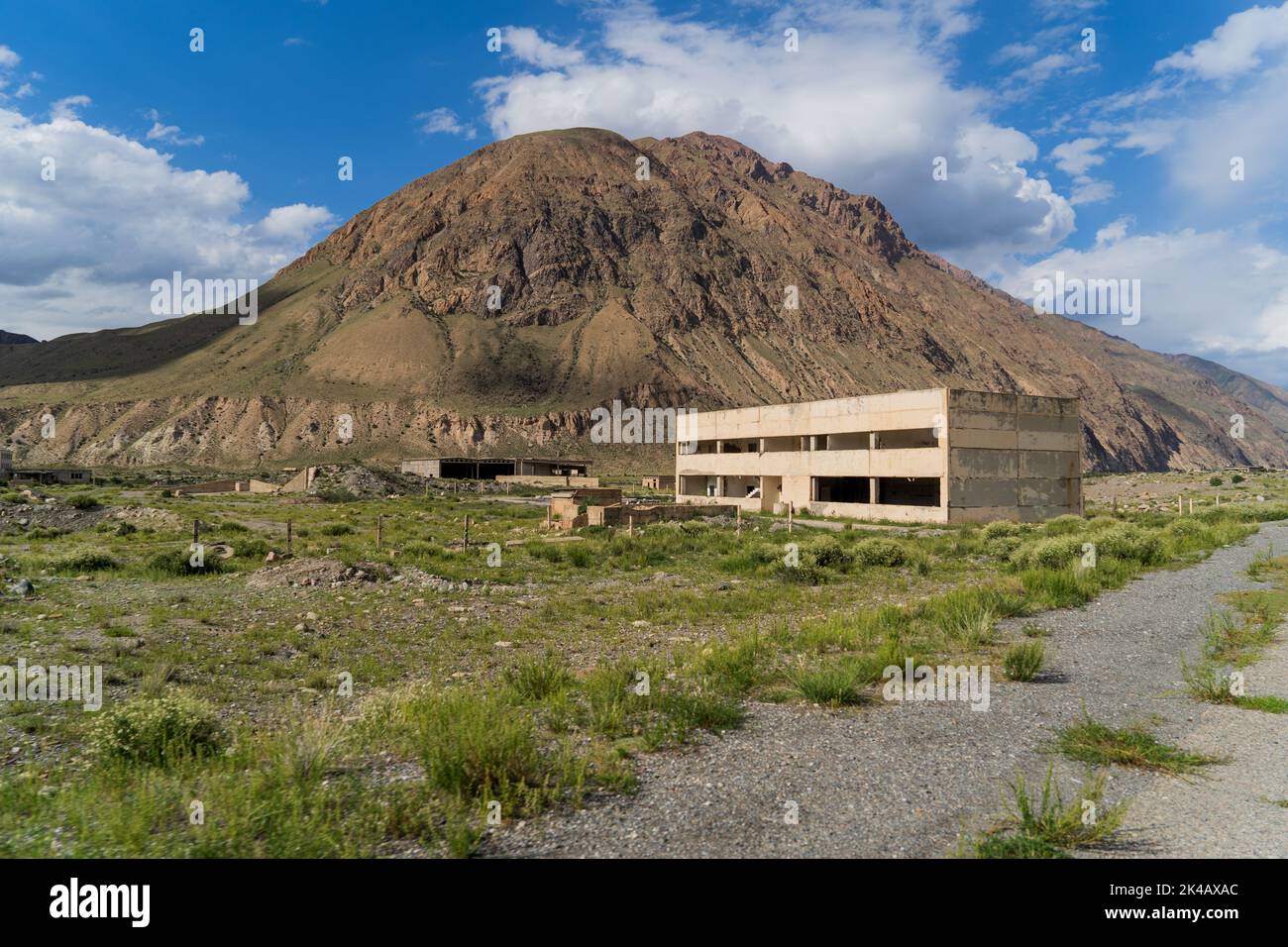 Abandoned and unfinished residential Soviet apartment buildings in ...
