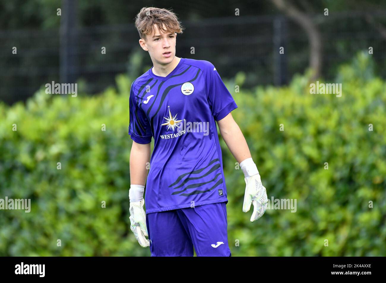Swansea, Wales. 1 October 2022. Goalkeeper Kit Margetson of Swansea ...