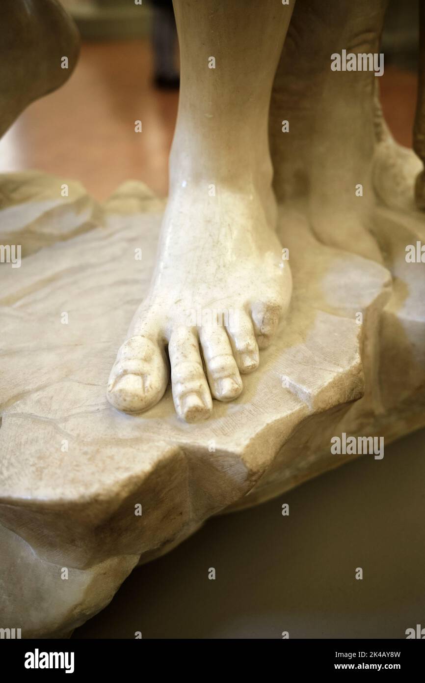 Foot Detail from Bacchus Sculpture by Michelangelo in theThe Bargello ...