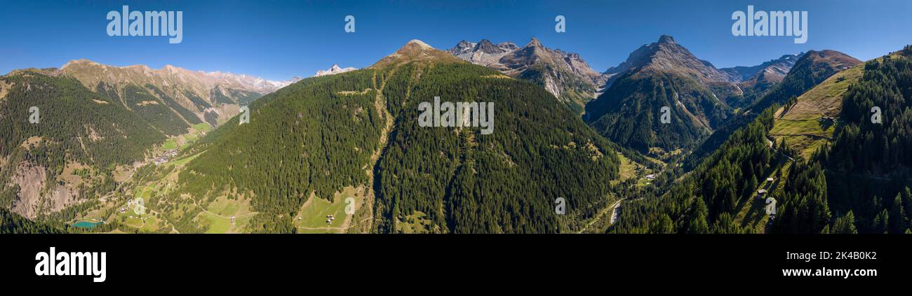 Binntal with Stockhorn and Leng Valley on the right and Binna reservoir ...
