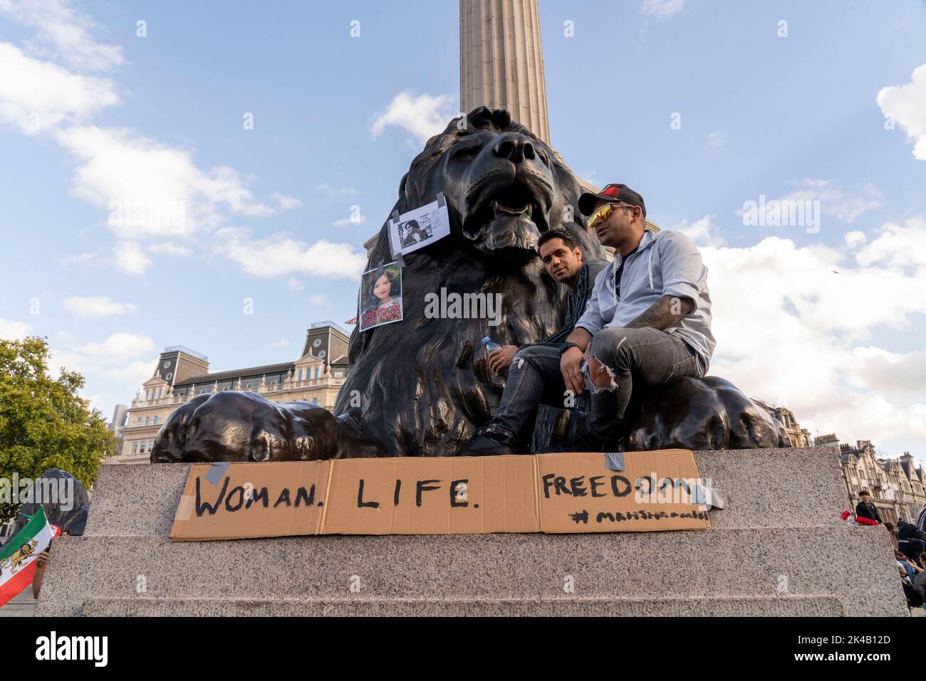 Trafalgar Square, London, UK. 1st Oct, 2022. Thousands of Iranian ...