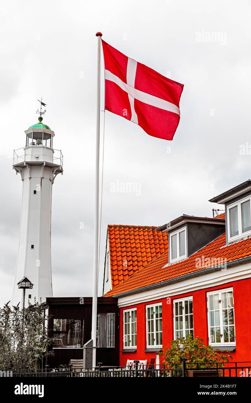 Ronne Lighthouse,Ronne Port,Bornholm Island, Denmark, Europe Stock ...